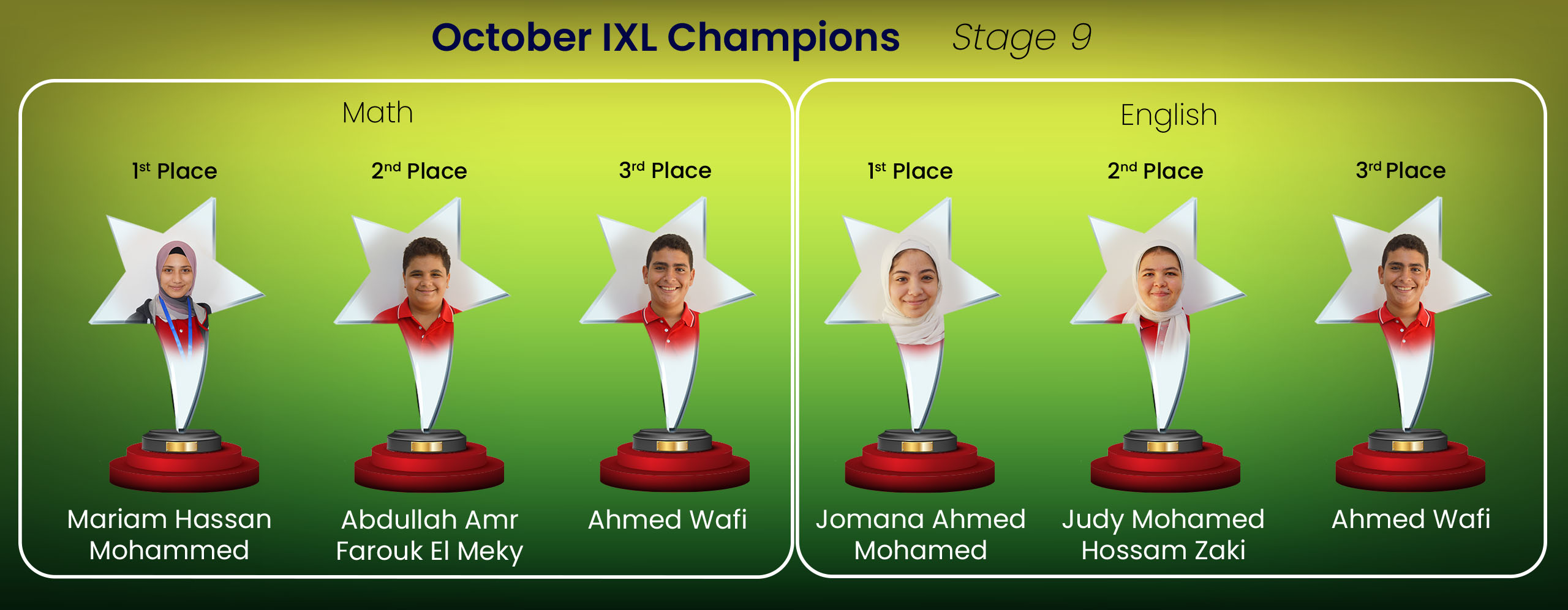 IXL October Winners – Salahaldin School Alex