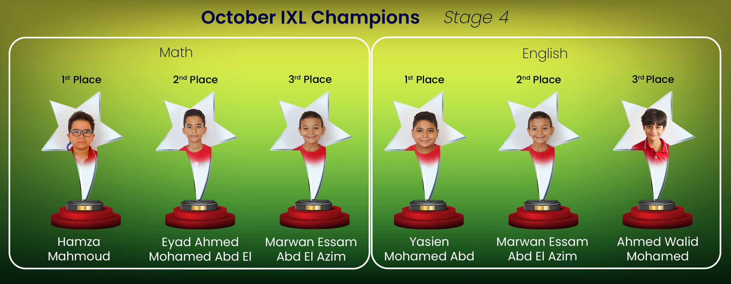IXL October Winners – Salahaldin School Alex