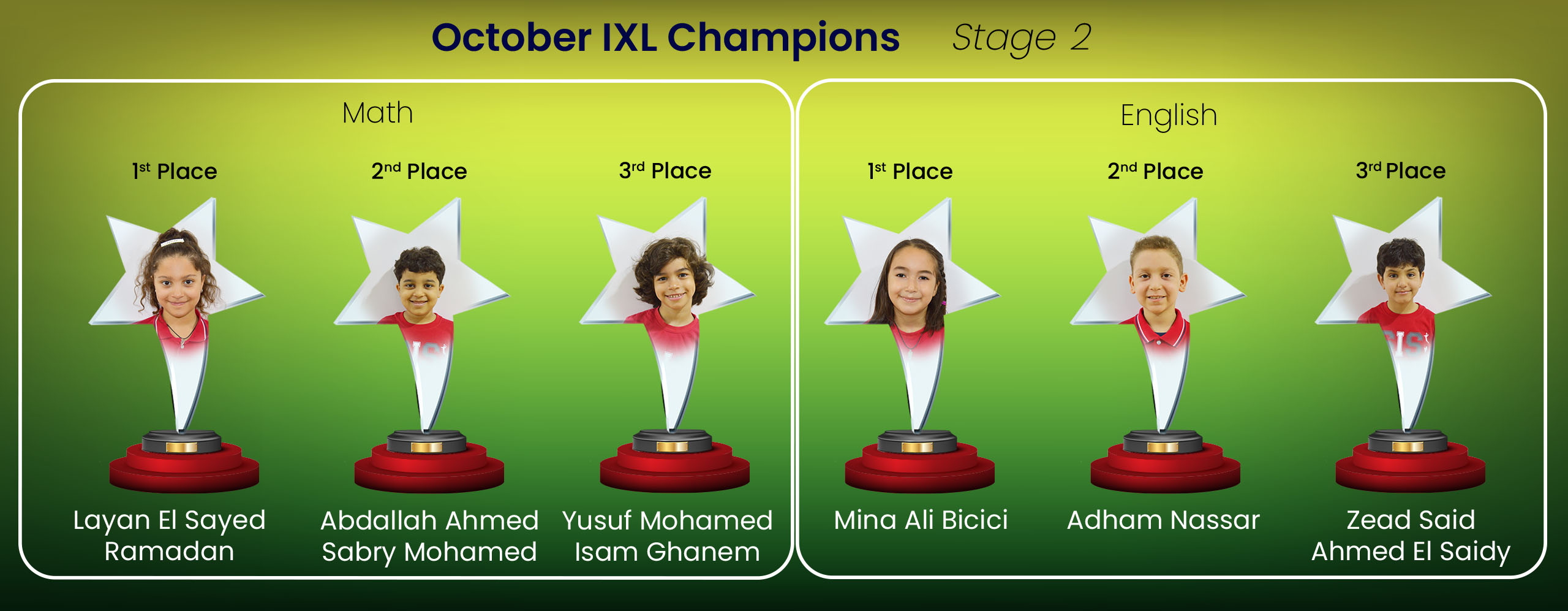 IXL October Winners – Salahaldin School Alex
