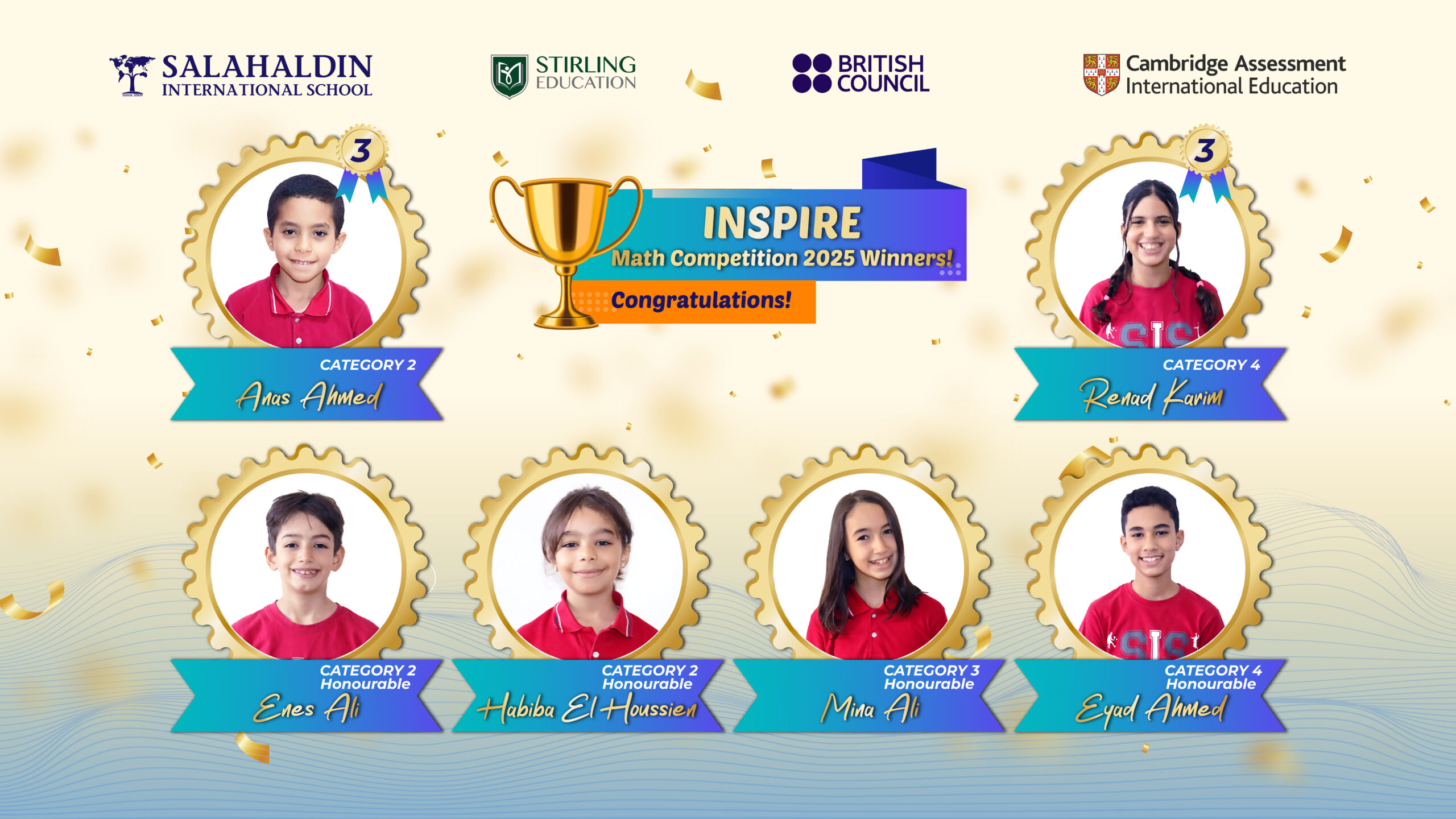Inspire Math Competition! – Salahaldin School Alex